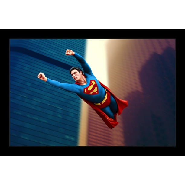 SUPERMAN CHRISTOPHER REEVE - 11x17 Framed Movie Poster - Walmart.com