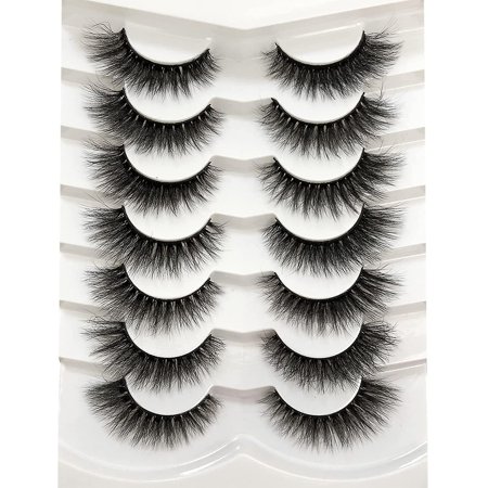 False Eyelashes Fluffy Short Wispy Natural Fake Lashes 7 Pairs ...