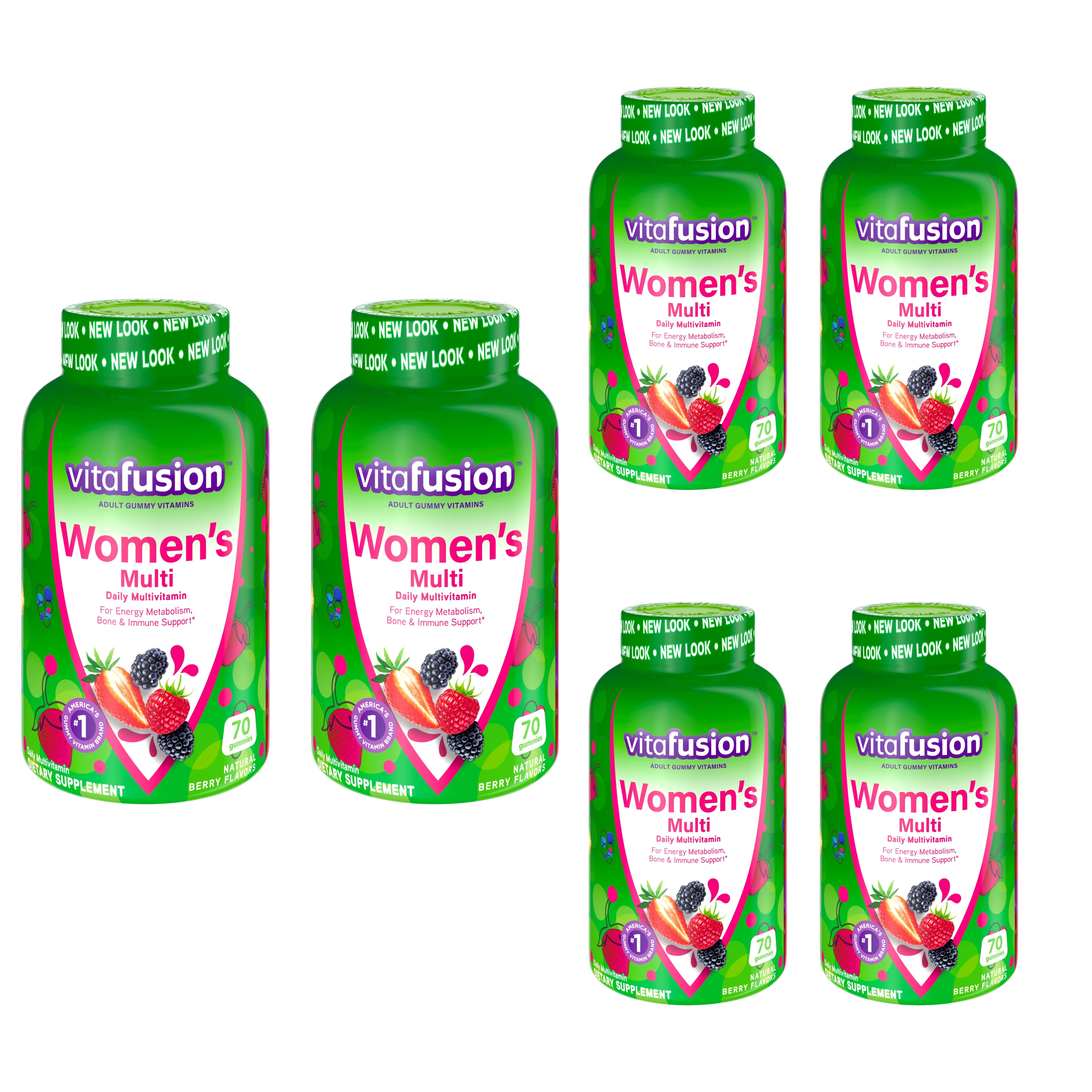 Vitafusion Women's Gummy Vitamins Mixed Berries 70 ea (Pack of 6 ...