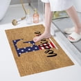 4th of July Patriotic Coir Doormat, American Flag Welcome Mat for ...