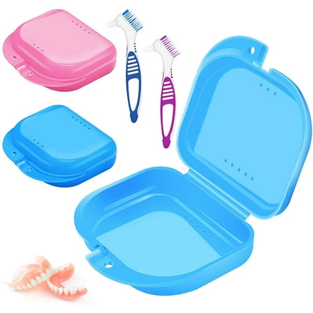 2 Pieces Pink and Blue Retainer Boxes Mouth G rd Retainer Case Retainer ...