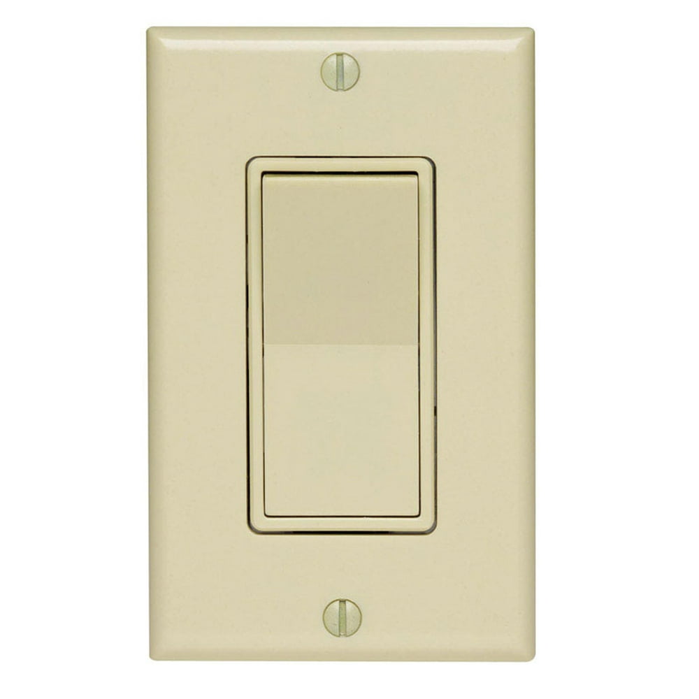 Leviton Decora 15 amps Single Pole Rocker Switch Ivory 1 pk - Walmart ...