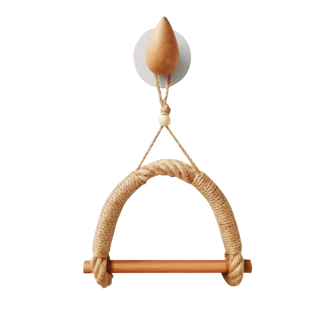Rope Paper Holder Wall Hanging Tissue Hanger Wood Decoration Bathroom ...