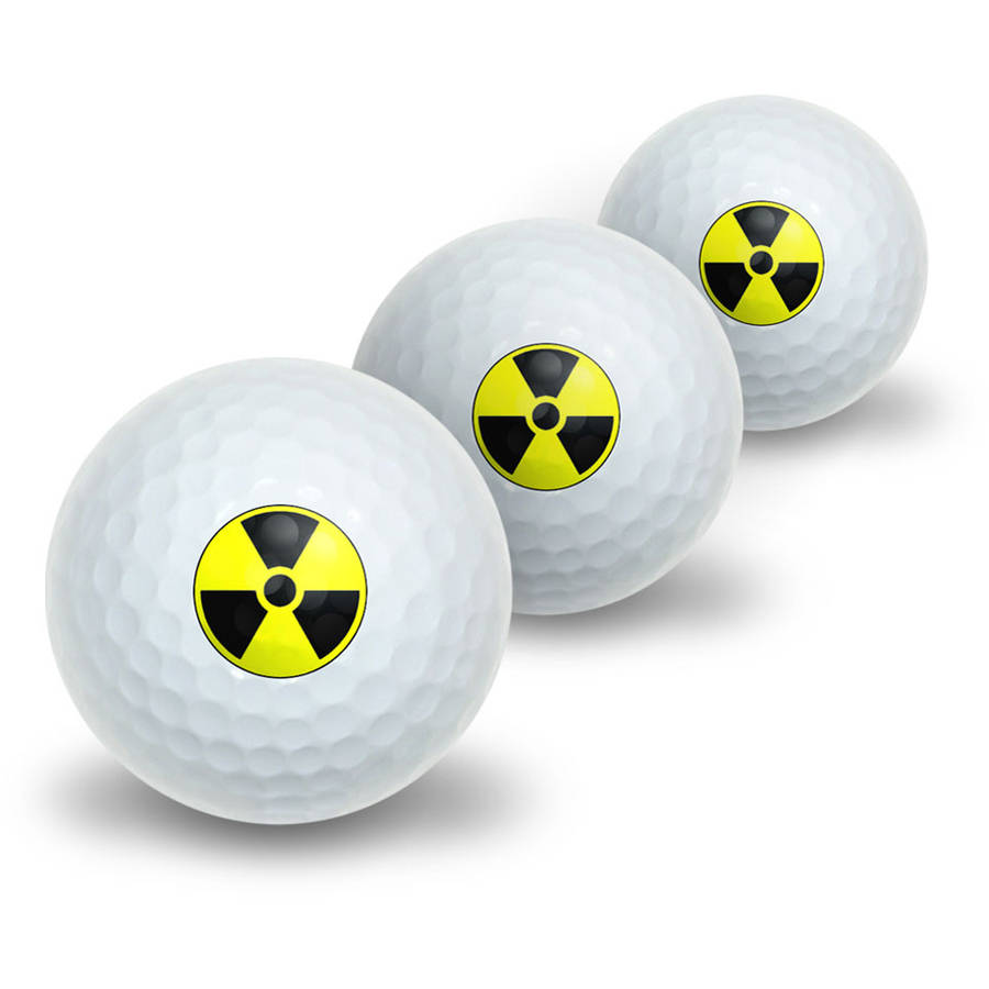 Radioactive Nuclear Warning Symbol Novelty Golf Balls, 3pk - Walmart.com