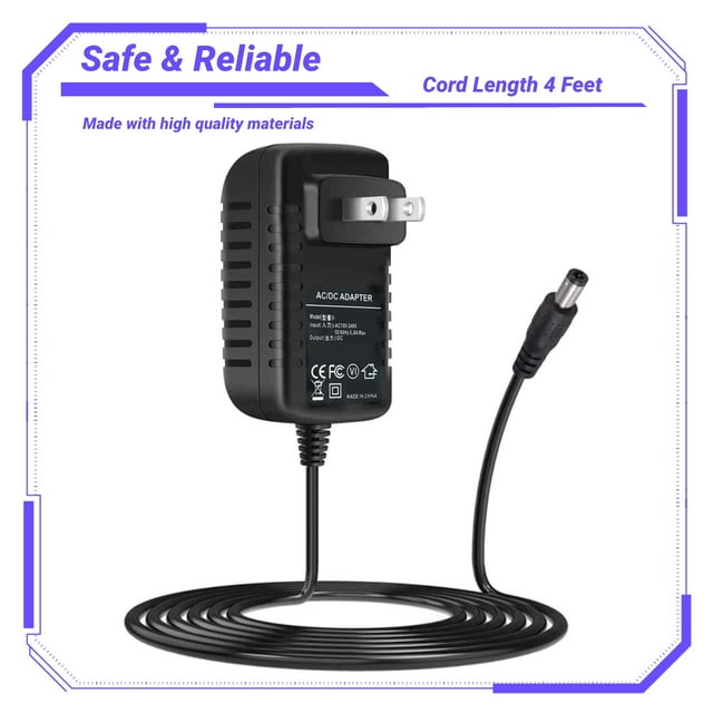 K-MAINS Compatible 5V DC 2.0A Wall Adapter AC Power Supply 5VDC 2A 5.5mm/2.1mm Class 2 ...