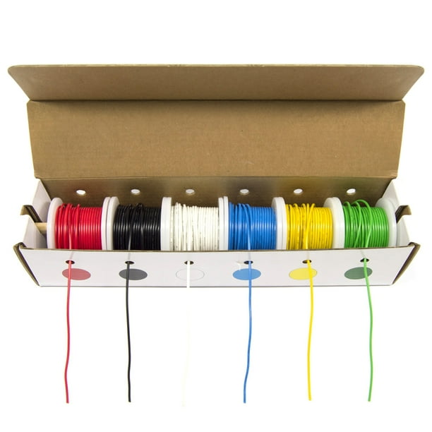 Hook-Up Wire Kit - Solid Wire, 22 Gauge (Six 25 Foot Spools) - Walmart ...