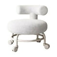 Low Round Rolling Stool with Wheels Rotatable Movable Chair Step Stool ...