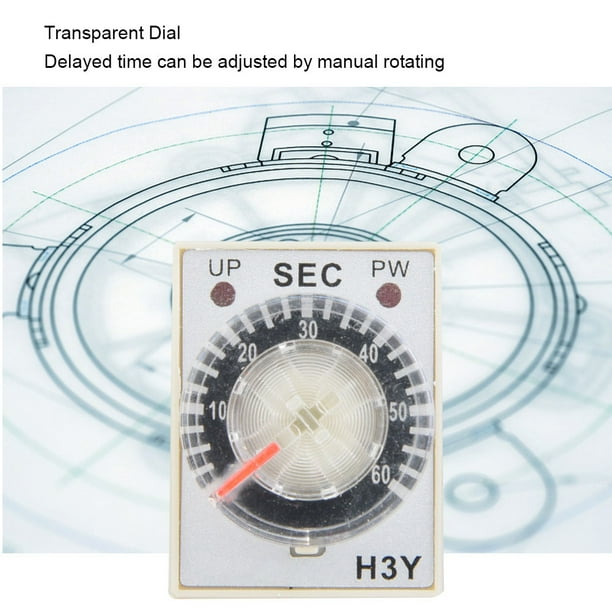 Time Delay Relay Solid State Timer, H3Y-2 Delay Timer Time Relay Socket ...