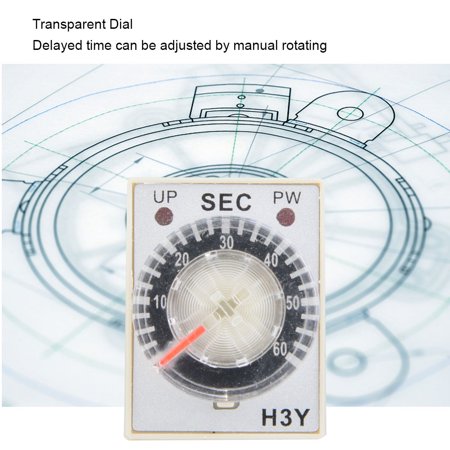 Time Delay Relay Solid State Timer, H3Y-2 Delay Timer Time Relay Socket ...