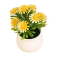 AuroraX Artificial Sunflower with Pot Fake Plastic Flowers Arrangement ...