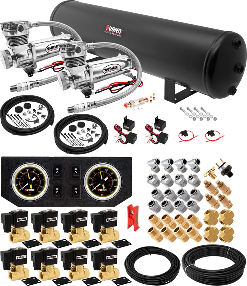 Vixen Air Suspension Kit for Truck/Car Bag/Air Ride/Spring. On Board ...