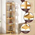 5-Tier Corner Standing Shelf Unit Space-saving Storage for Bathroom ...