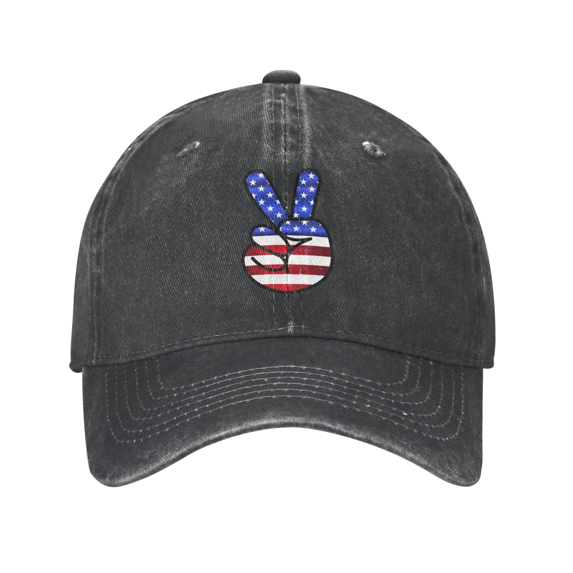 ZICANCN Adjustable Baseball Cap Women, American Flag Finger Hats for ...