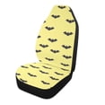 Bat Pattern Yellow Car Seat Covers Front Seats Universal Fit for Sedan ...