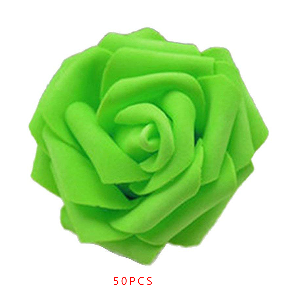 50pcs Artificial Bionic Flowers PE Foam Fake Lifelike Roses Wedding ...