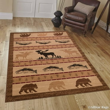 Paseo 5' x 7' Brown and Black Animal Print Outdoor Rug - Walmart.com