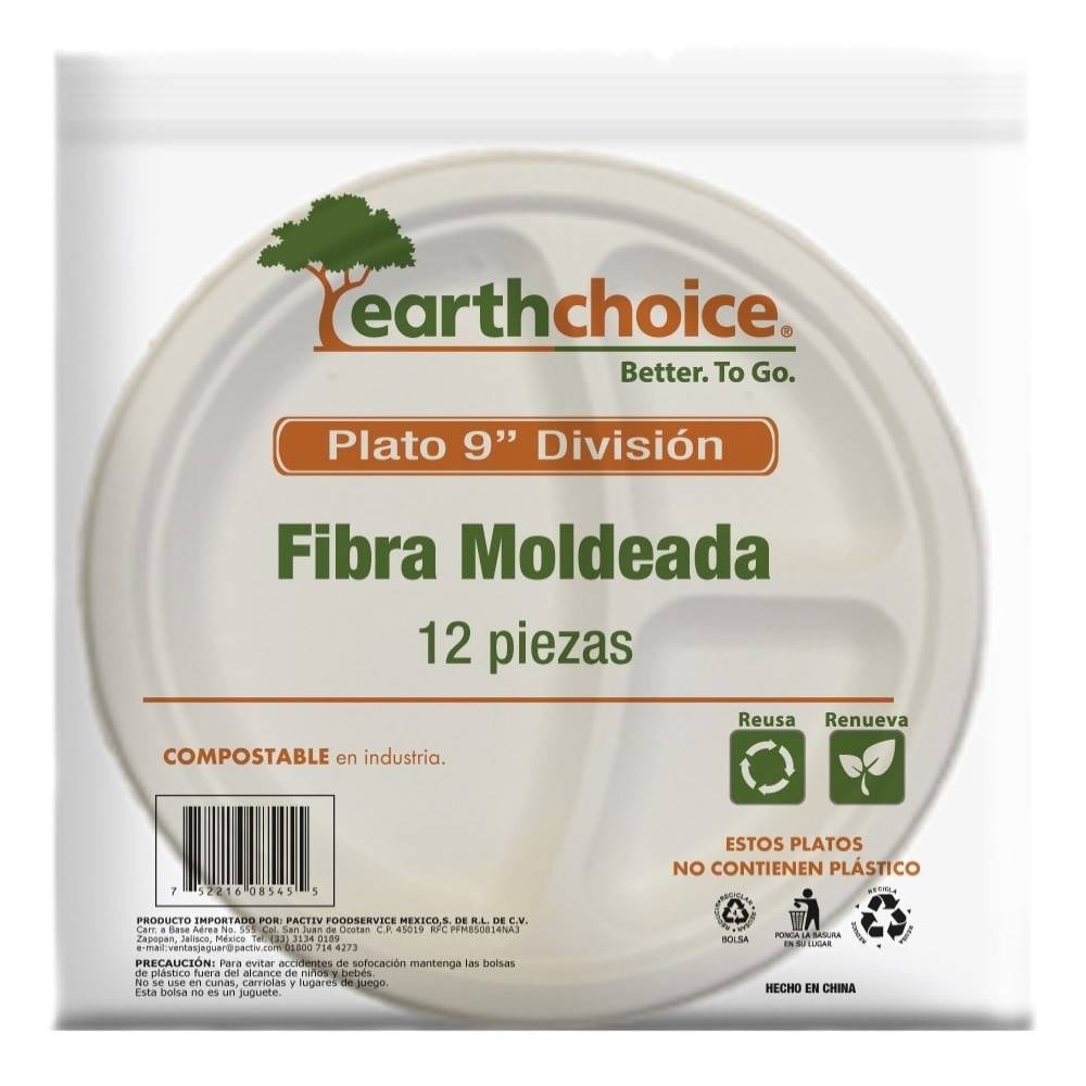 Plato Earthchoice N.9 divisiones 12 pzs | Walmart en línea
