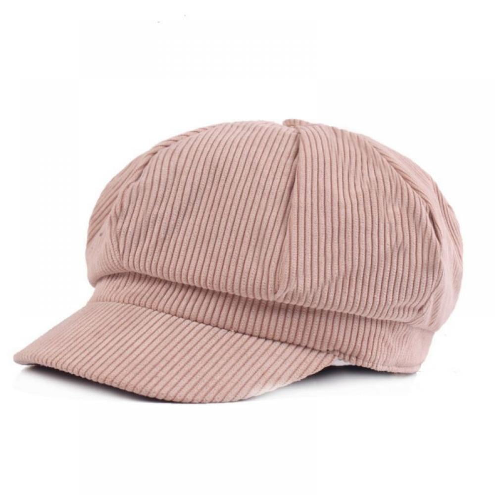 Popfeel Newsboy Caps for Women Cotton Wool Blended Cabbie Hat Gatsby ...
