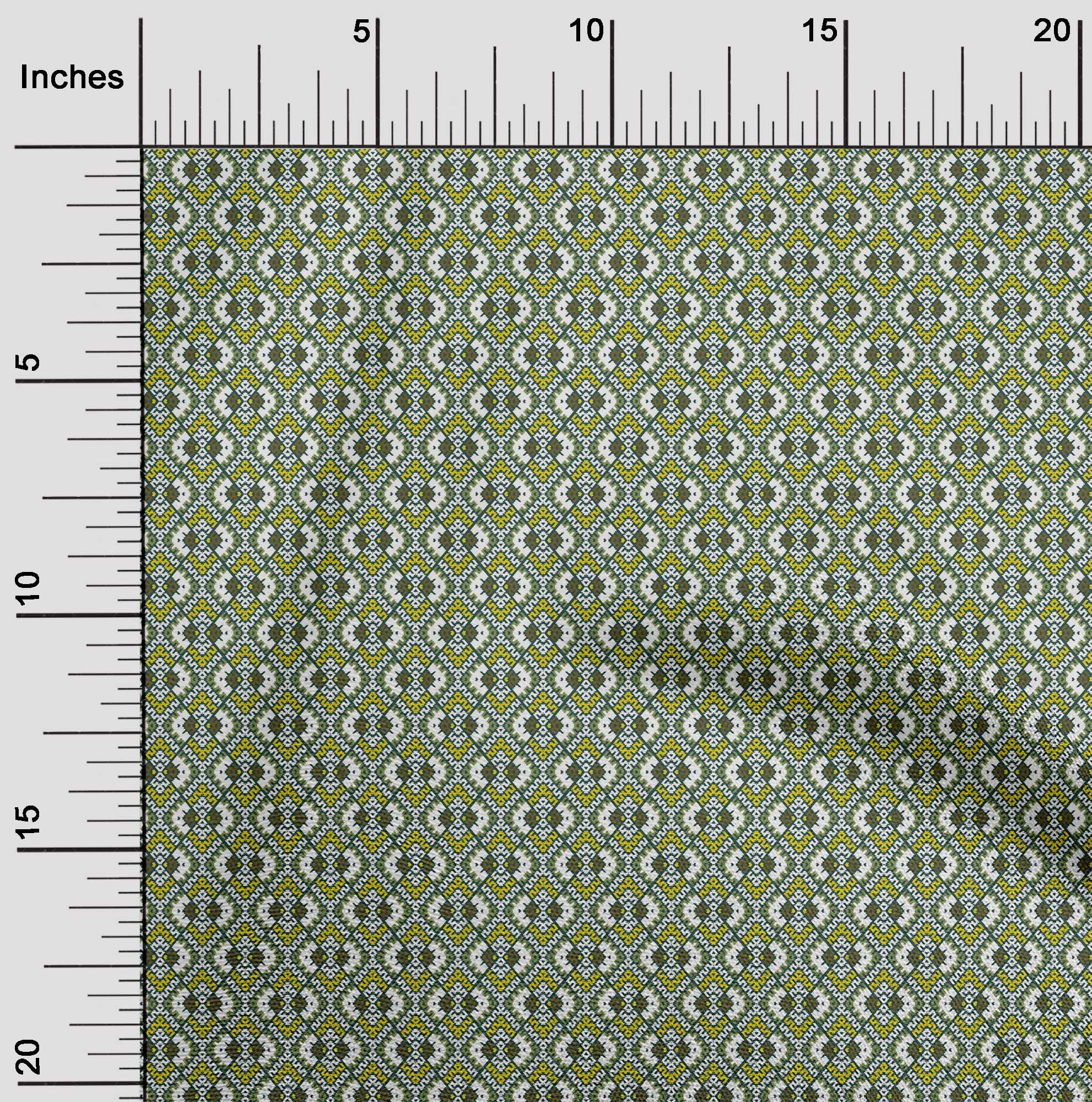 oneOone Polyester Lycra Fabric Check Flame Stitch Print Fabric BTY 56 ...