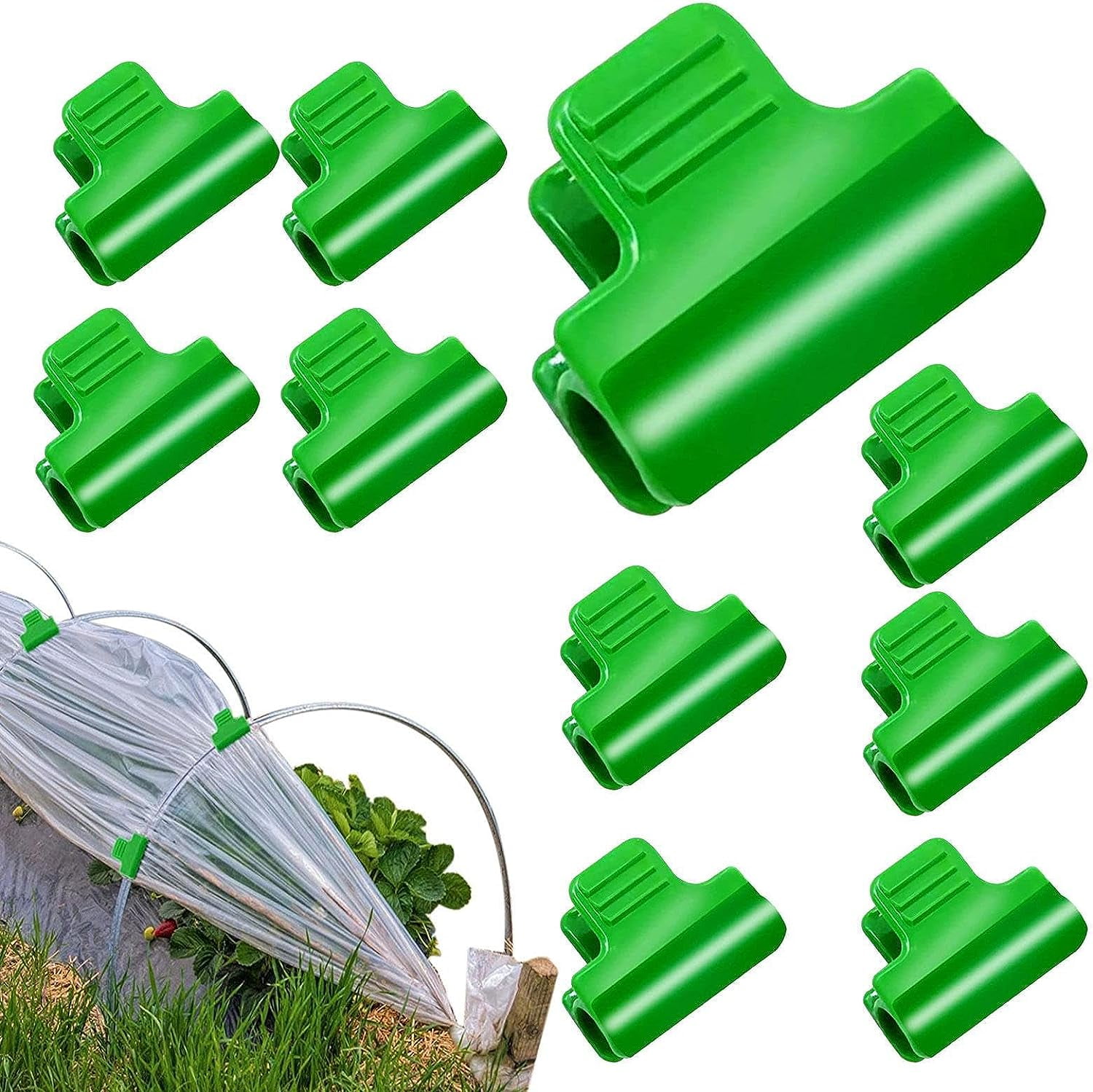 Greenhouse Clamps Clips - 10pcs Portable Grow Tunnel Hoop Clamps ...