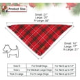 Christmas Bandanas with Tassels Edges, Stylish Red Plaid Scarf Bib ...