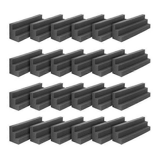 24 Pcs Bass Traps Acoustic Foam Panels Sound Proof Padding,Studio Foam ...