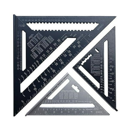 7/12inch Triangular Ruler Square Metric Aluminum Alloy Triangle Angle ...