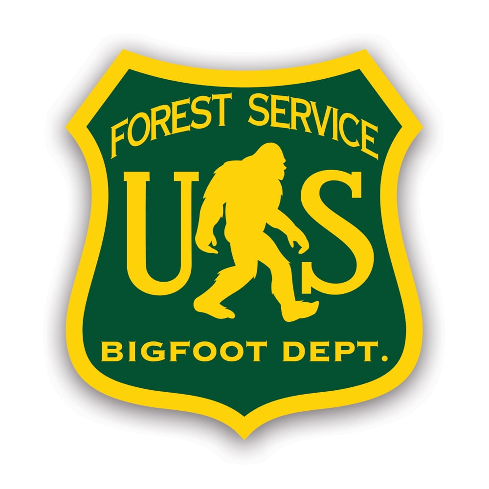 US Forest Service Bigfoot Dept Sticker Decal - Self Adhesive Vinyl ...