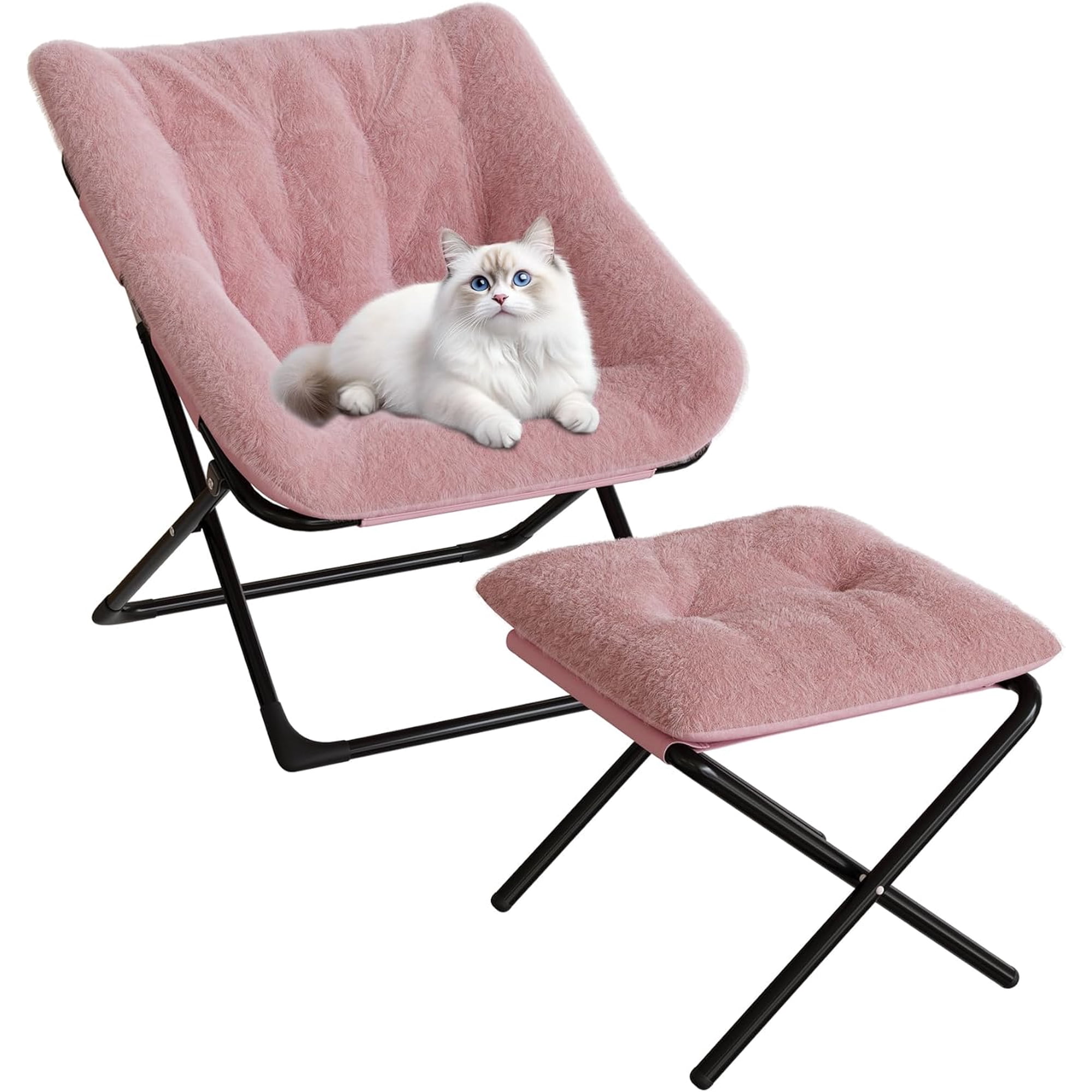 Click here for Bingirl Xl Foldable Saucer Chair With Plush Faux F... prices