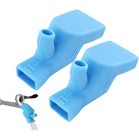 Set of 2 silicone tap extensions for kitchen faucet, teeth brushing ...