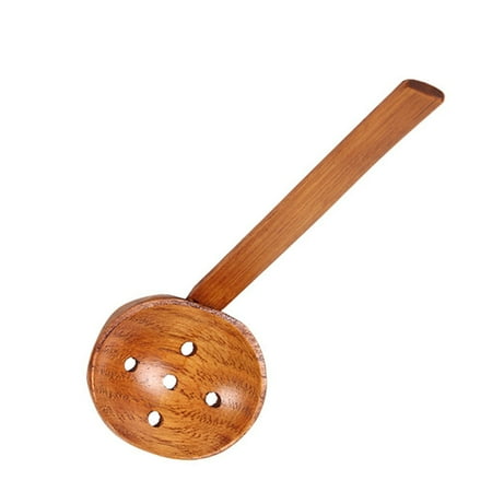 becaristey Japanese Style Long Handle Wooden Soup Spoon Ramen Ladle ...