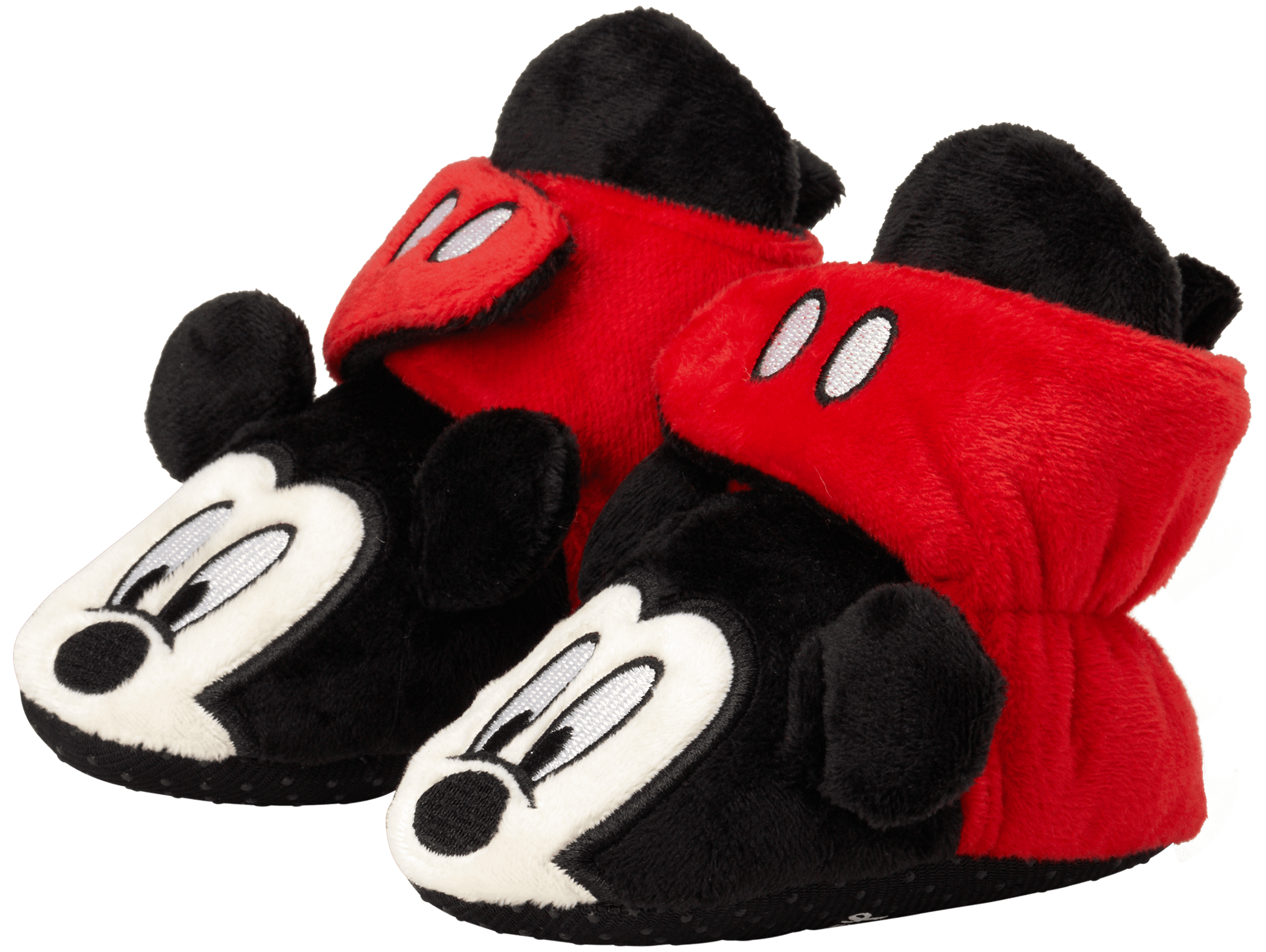 Disney Baby Boys' Mickey Mouse Booties - Soft Fleece Slipper Socks ...