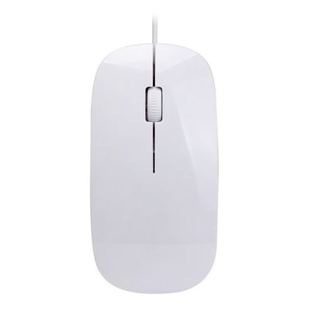 Transemion Wired Ultra-thin Mouse Desktop Computer Laptop Matte Black ...