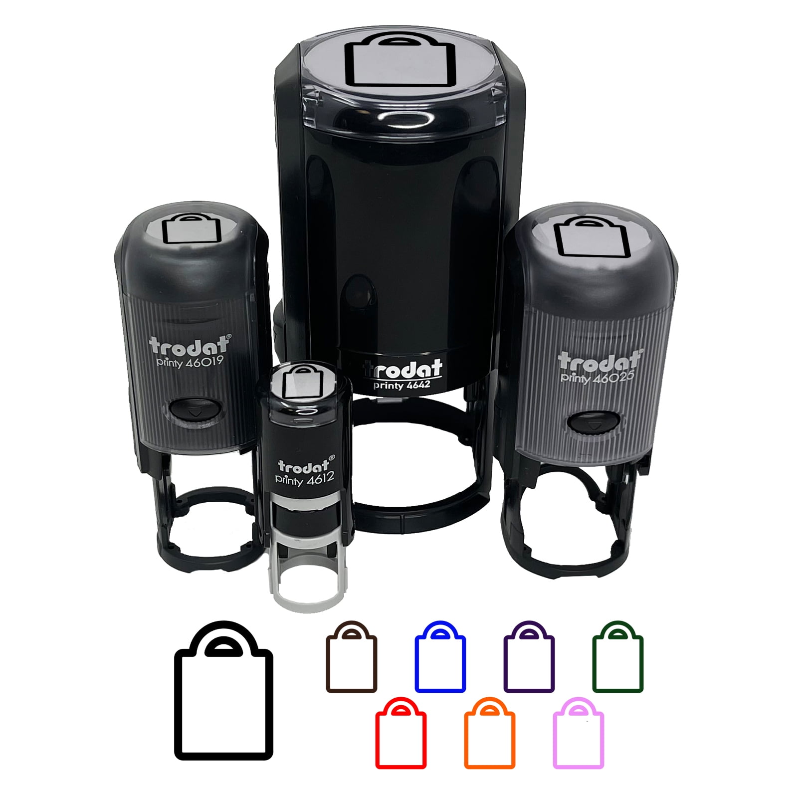 Grocery Tote Bag Purse Outline Self-Inking Rubber Stamp Ink Stamper ...