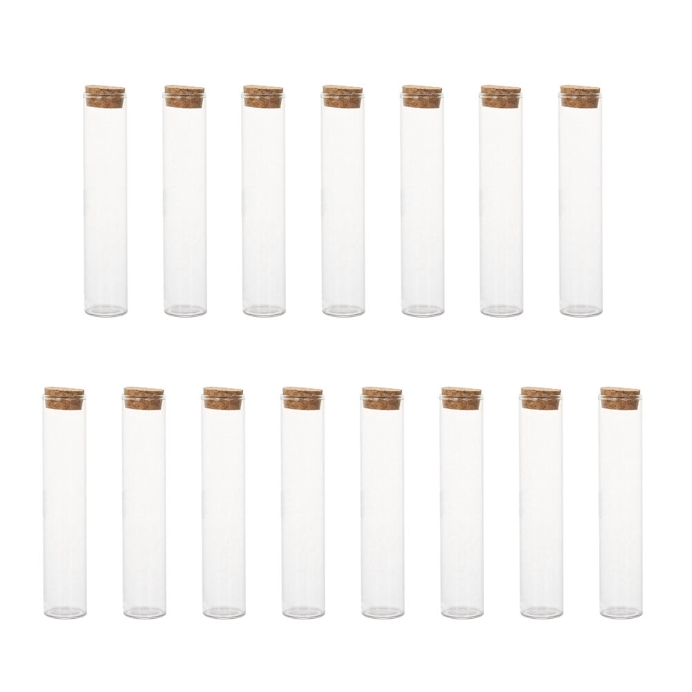 NUOLUX 15pcs 80ml Transparent Glass Bottle Jar Tank Sealed Cans Food ...