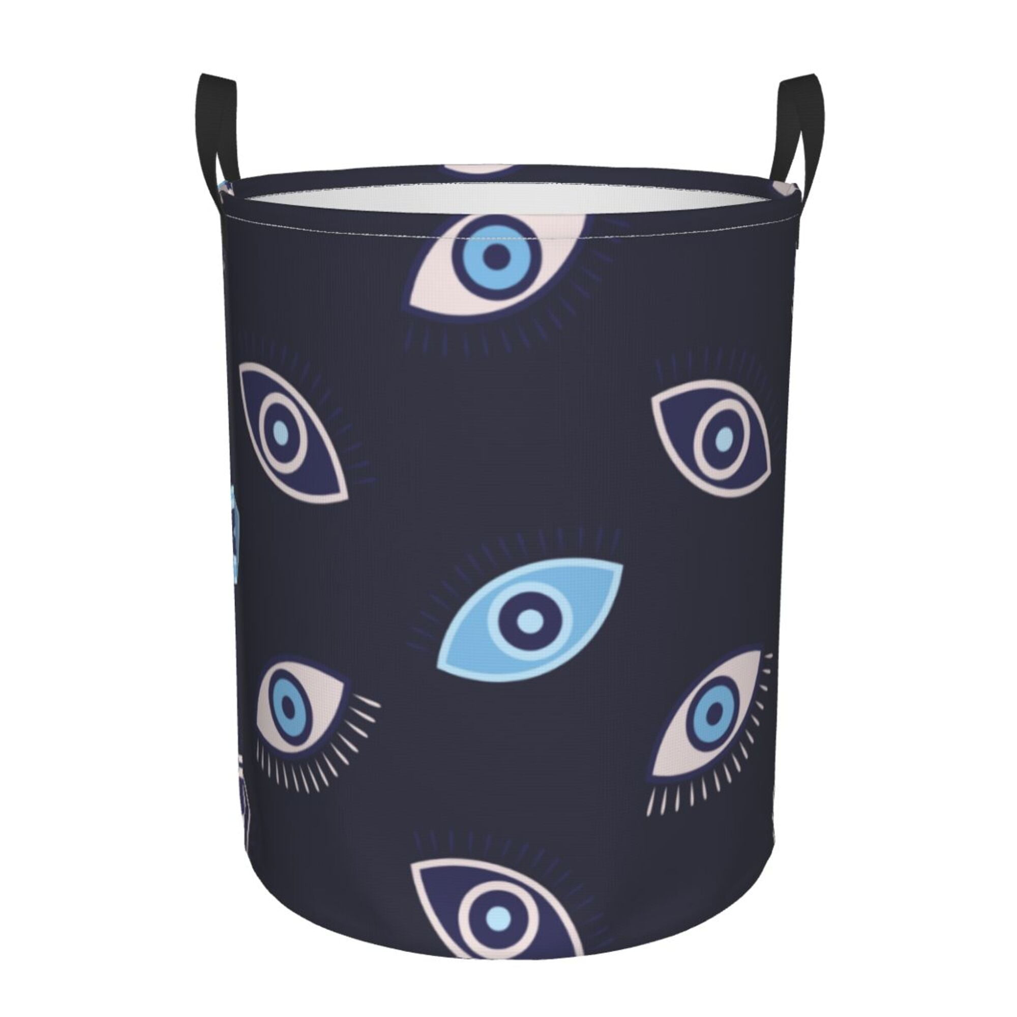XMXY Round Laundry Basket Organizer, Evil Eyes Waterproof Collapsible ...