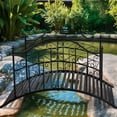 UBesGoo 4ft Arched Bridge Handrail, Heavy Duty Iron Railing for Outdoor ...