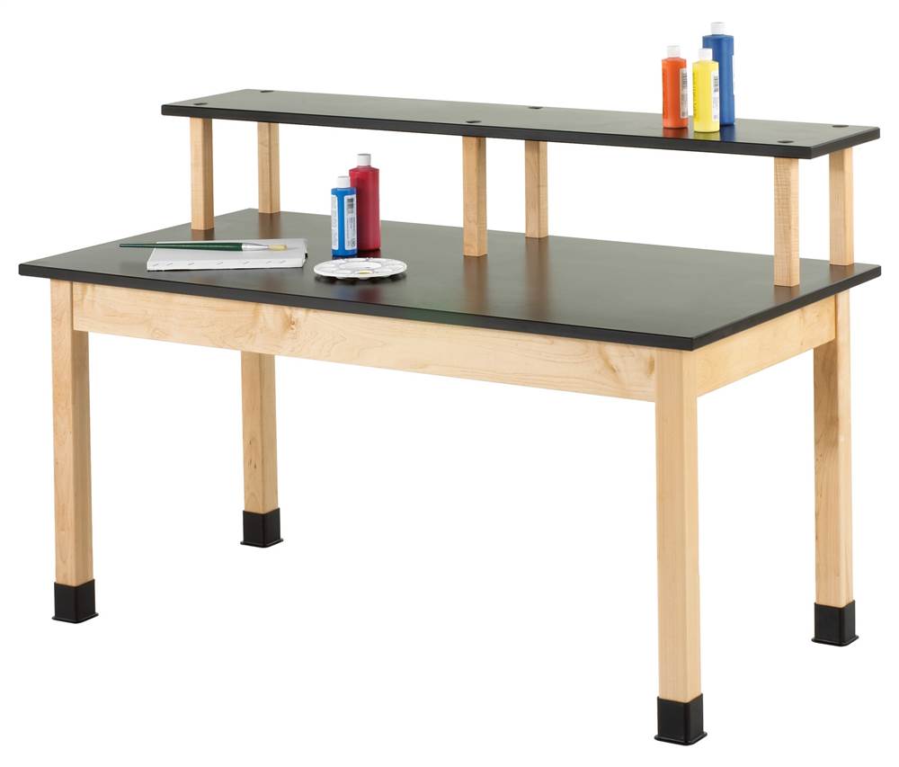 Fixed Height Riser Table in Maple Finish (54 in. L x 30 in. W ...