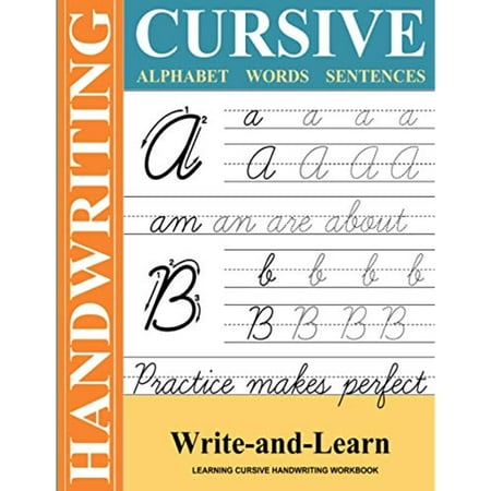 Cursive Handwriting Workbook: Learning Cursive Handwriting Workbook: A ...