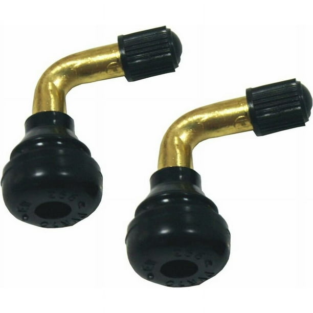 PVR50 Set of 2 Brass 45 Degree Valves with Rubber Base for Scooters ...