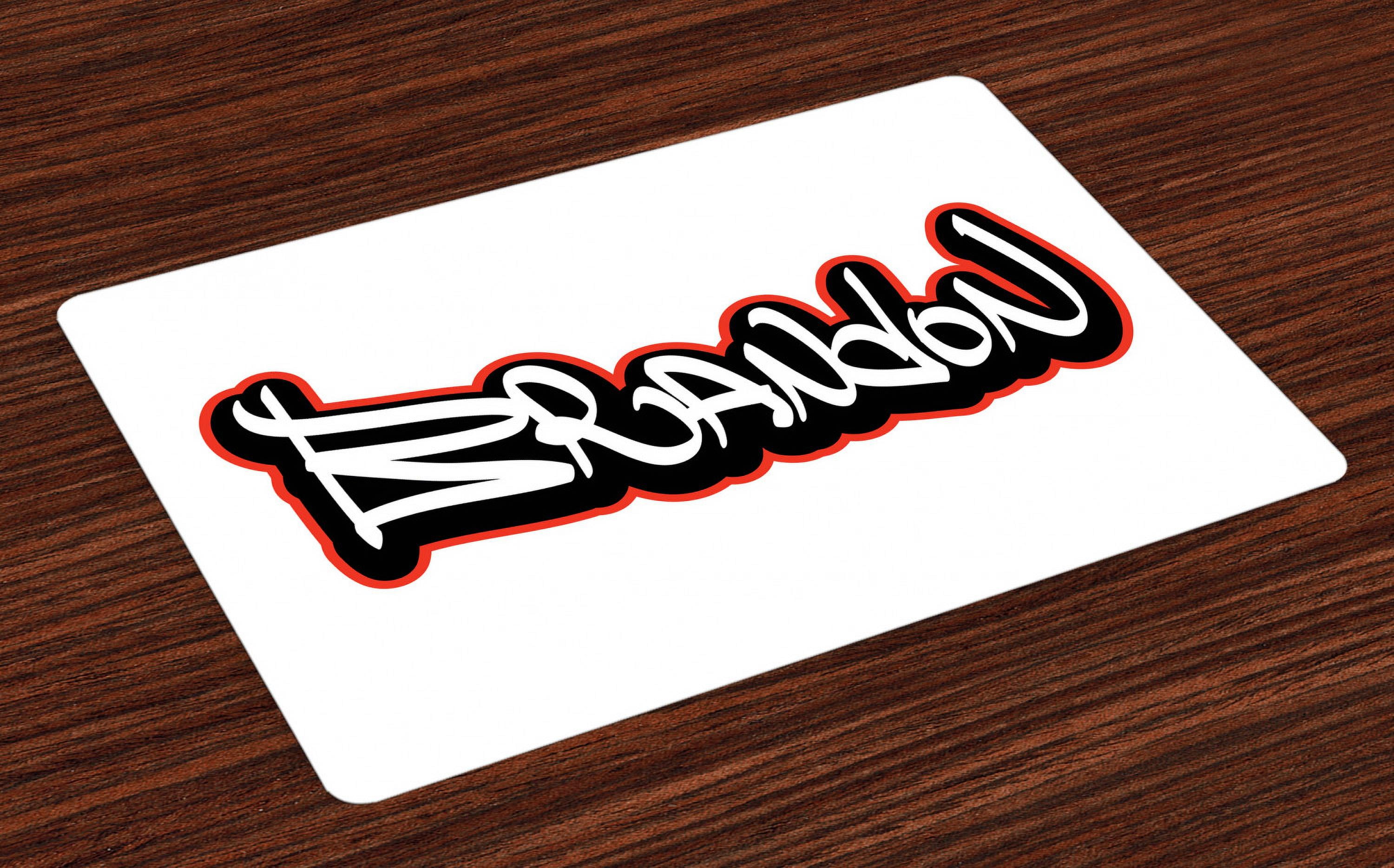 Ambesonne Brandon Place Mats Set of 4, Urban Hip-hop Culture, Standard ...