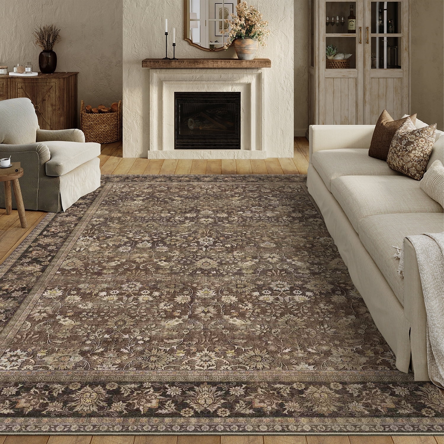 Click here for Berthmeer 5x7 Brown Area Rugs For Living Room Bedr... prices