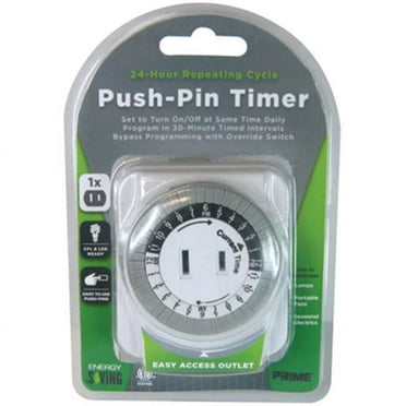 Woods 2-Conductor Indoor Mechanical 24-Hour Lamp Timer, White, 50000 ...