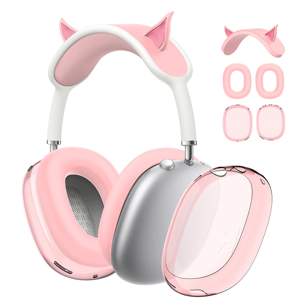 Funda para 3 en 1 Silicona Transparente Con Orejas Elfo Airpods Max ...