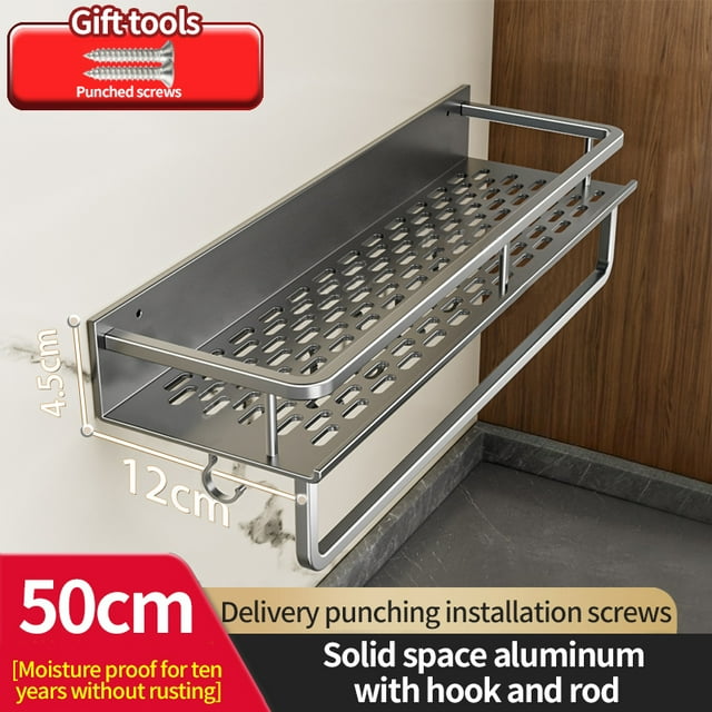 60CM Width Upgraded Toilet Storage Rack/Bathroom Shampoo Shelves Hanger ...