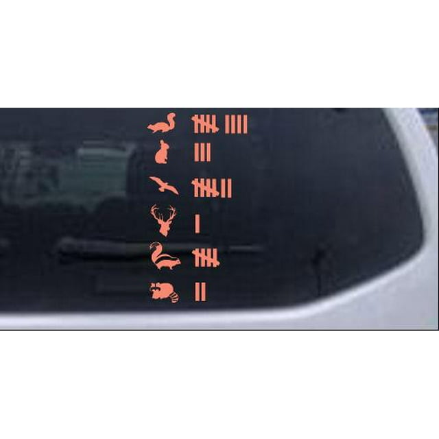 Keeping Count Roadkill Animals Car or Truck Window Decal Sticker ...