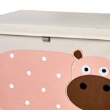 3 Sprouts Large Kids Play Container - Toy Chest with Cute Hippo Design ...