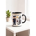 3D Embossed Police Officer Mug, Personalized Name Coffee Cup, Law ...