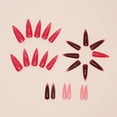 24 Pcs French Tip Press on Nails Long Stiletto Almond - SHANRUN Glitter ...