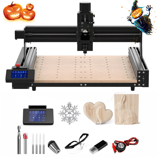 Máquina enrutadora CNC Twotrees, máquina CNC de 3 ejes TTC 450 Área de trabajo 18,1 x 18,1 x 3,1 ...